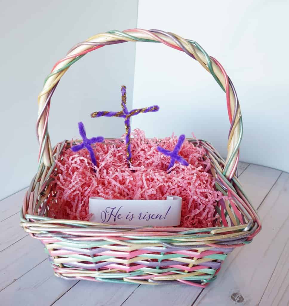 Easter cross basket - front view smaller | Divine Creative Love