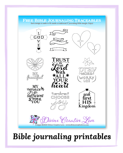 FREE Bible Journaling Printables & Other Goodies | Divine Creative Love